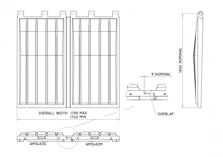 AM3463MM&SM Skip Lid pair | Duraflex